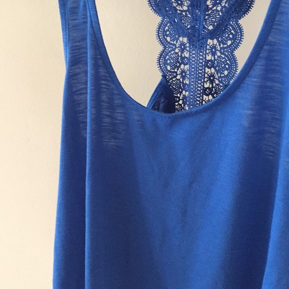 Self Esteem | Tops | Royal Blue Lace Tank | Poshmark
